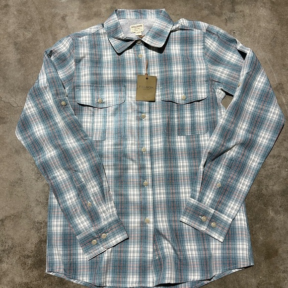 Filson | Tops | Nwt Filson Lake Crescent Long Sleeve Button Up Plaid ...
